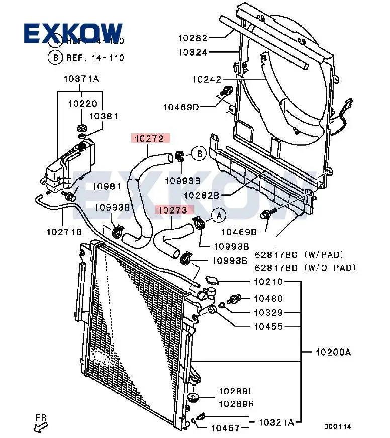 Radiator-Condenser-Tank-Lower-Upper-Hose-for-Mitsubishi-4X4-Pick-Up ...