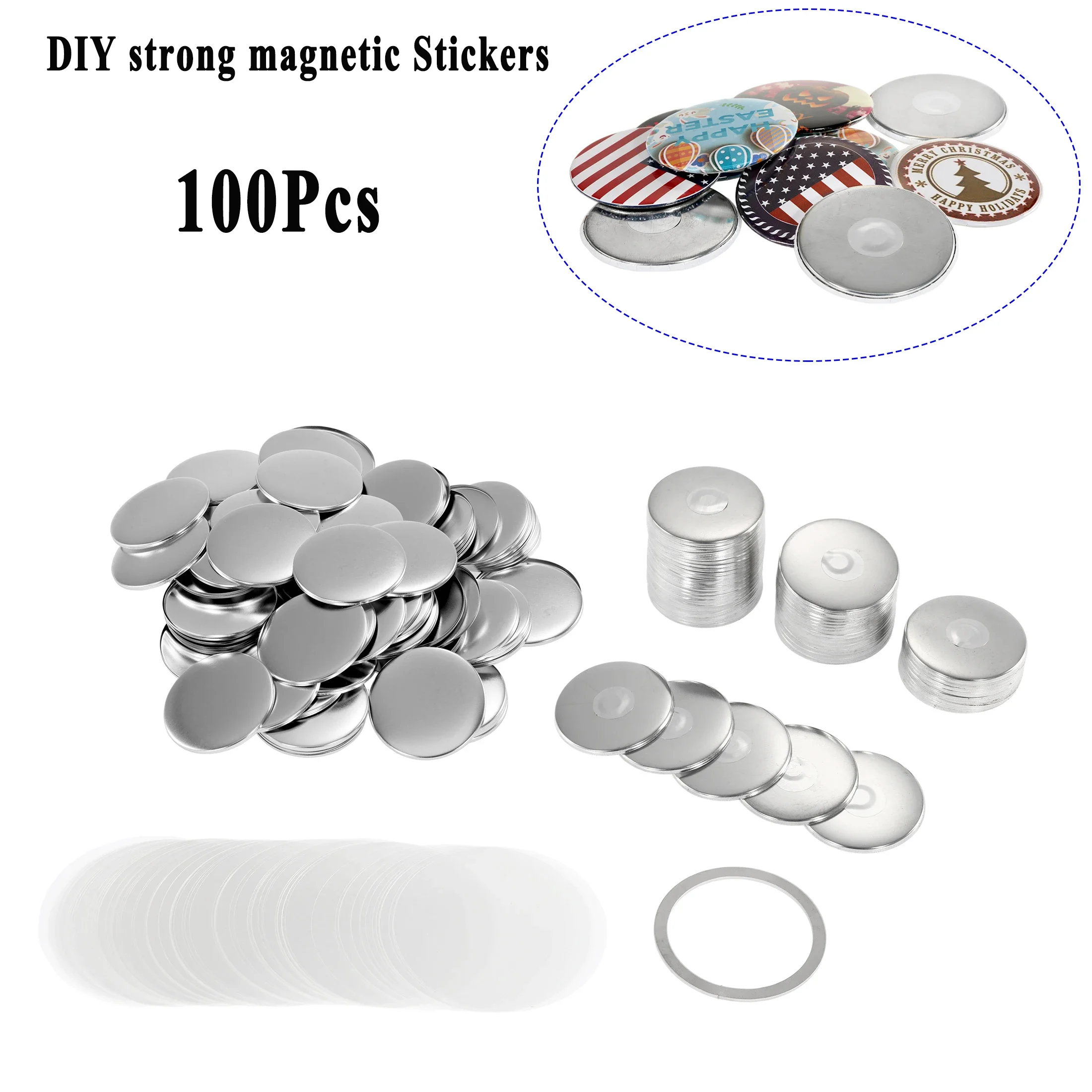 100pcs-58mm-Badge-Material-for-DIY-Whiteboard-Fridge-Magnetic ...
