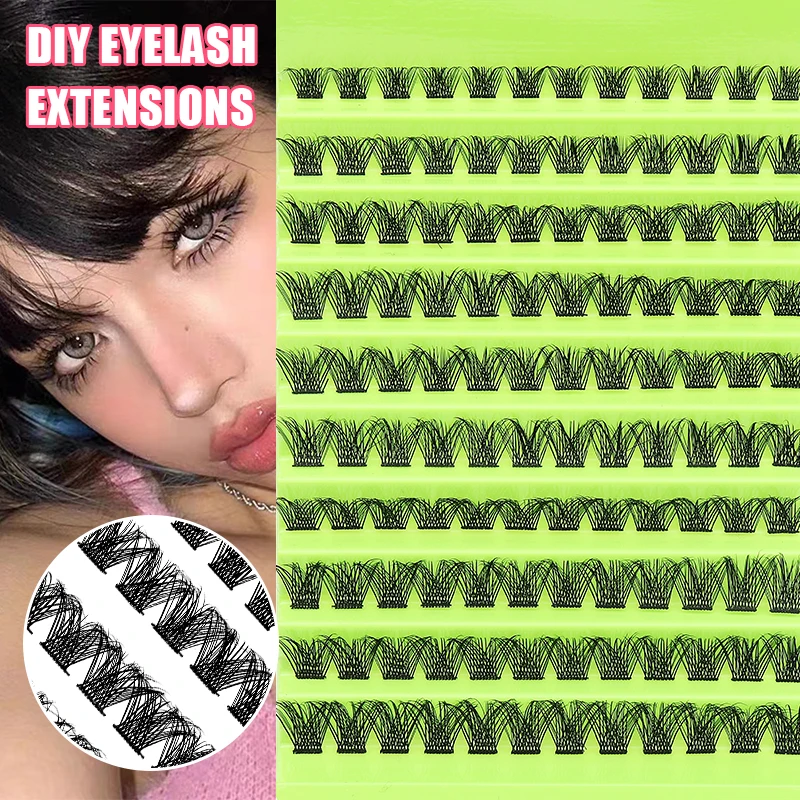 DINGSEN-DIY-Individual-lashes-at-home-Dense-Segmented-False-Eyelashes ...