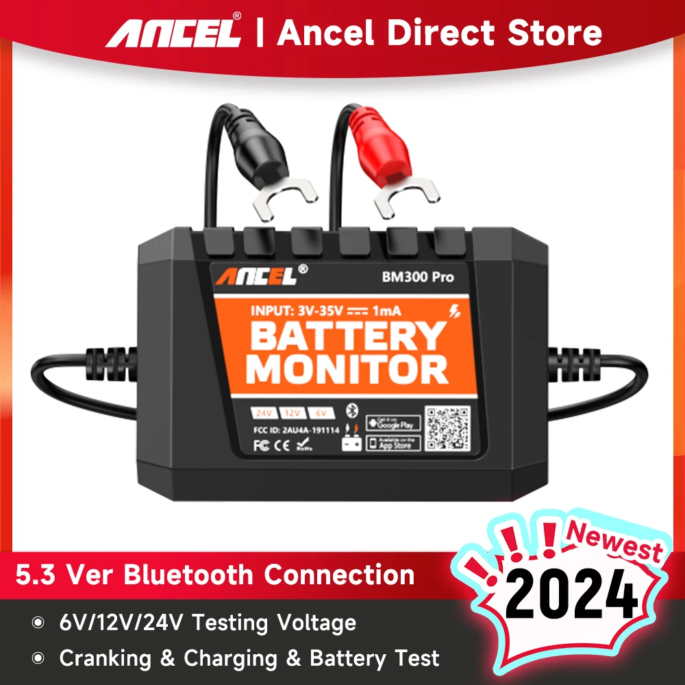ANCEL-BM300-Pro-Battery-Tester-6V-12V-24V-Battery-Monitor-Bluetooth-for ...