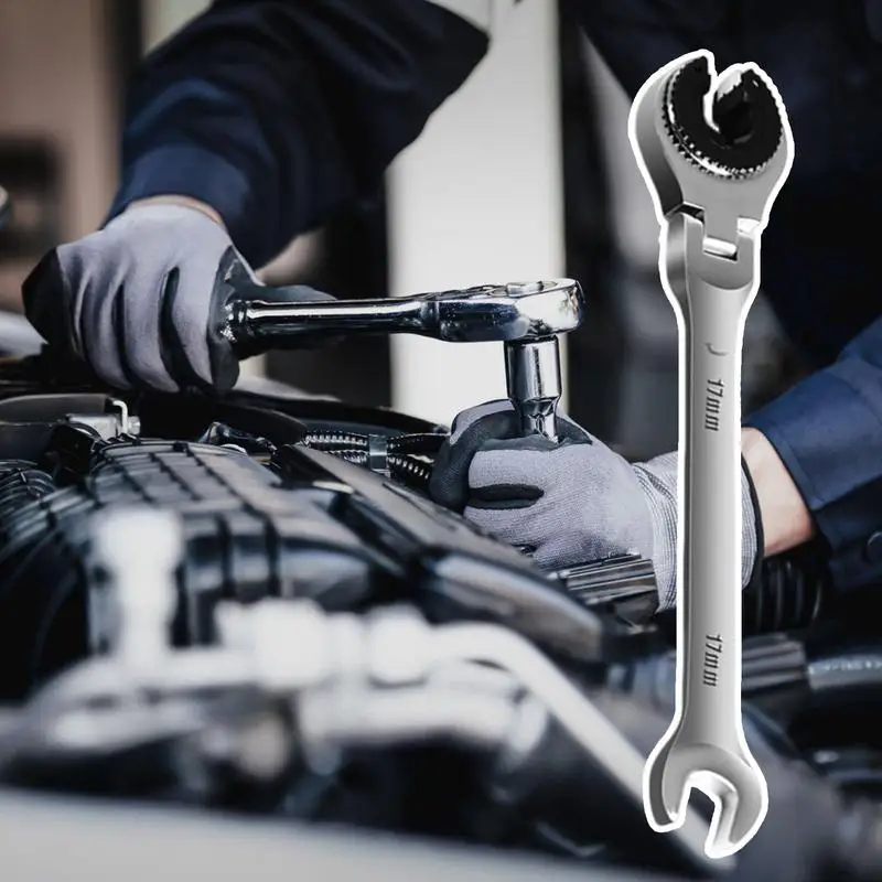 Open-Tubing-Ratchet-Wrench-Rotating-Ratcheting-Tubing-Wrench-Double ...