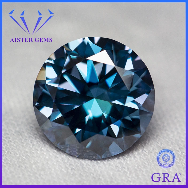 New-Sapphire-Blue-Moissanite-Stone-with-Certificate-VVS1-GRA-Certified ...