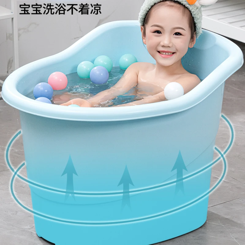 Children-s-bath-bucket-baby-baby-bath-bucket-thickened-plastic-bubble ...