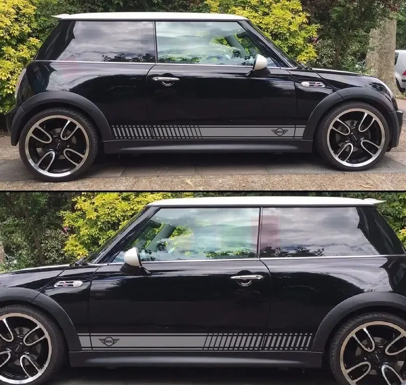 MINI-COOPER-Side-Skirt-Stripes-Vinyl-Decals-Stickers-Racing-Sport ...