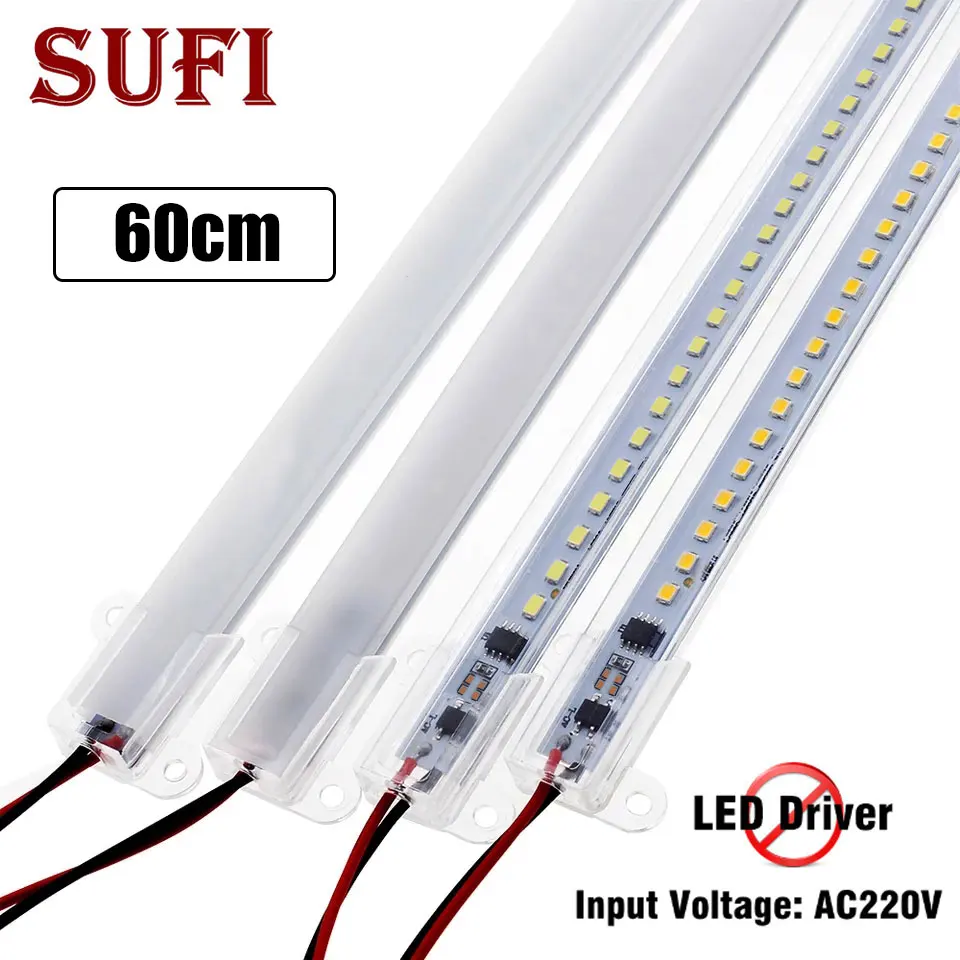 5pcs-60cm-LED-Hard-Light-Strip-AC220V-Bright-Long-Strip-Light-LED-Bar ...