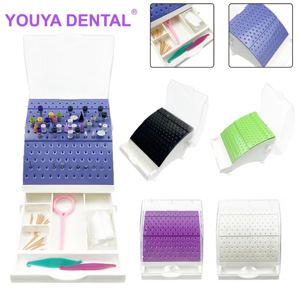 Dental-142-Hole-Bur-Block-Case-Dustproof-Nail-Drill-Bit-Organizer ...
