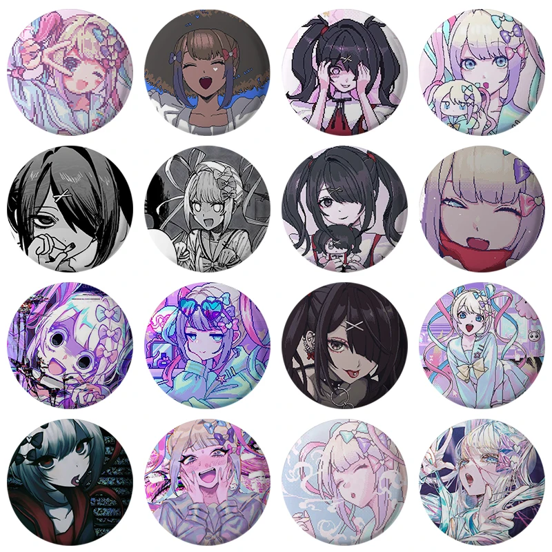 Hot Needy Girl Overdose Game Button Pin Cute Anime Character Cartoon ...