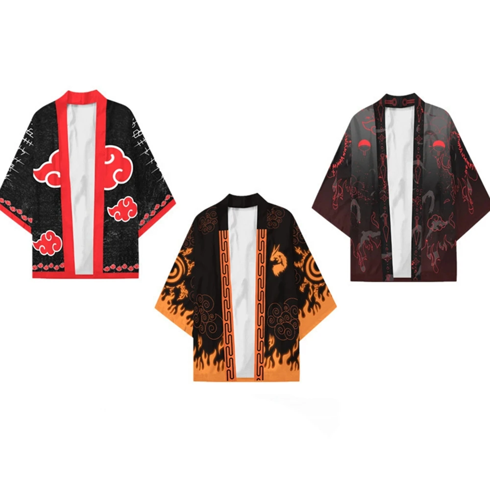 Naruto-Akatsuki-Uzumaki-Itachi-Red-Cloud-Kimono-Shirt-Haori-Yukata ...