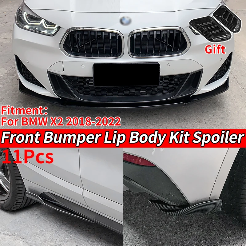 Car-Front-Bumper-Splitters-Lip-Body-Kit-Spoiler-Side-Skirts-Extensions ...