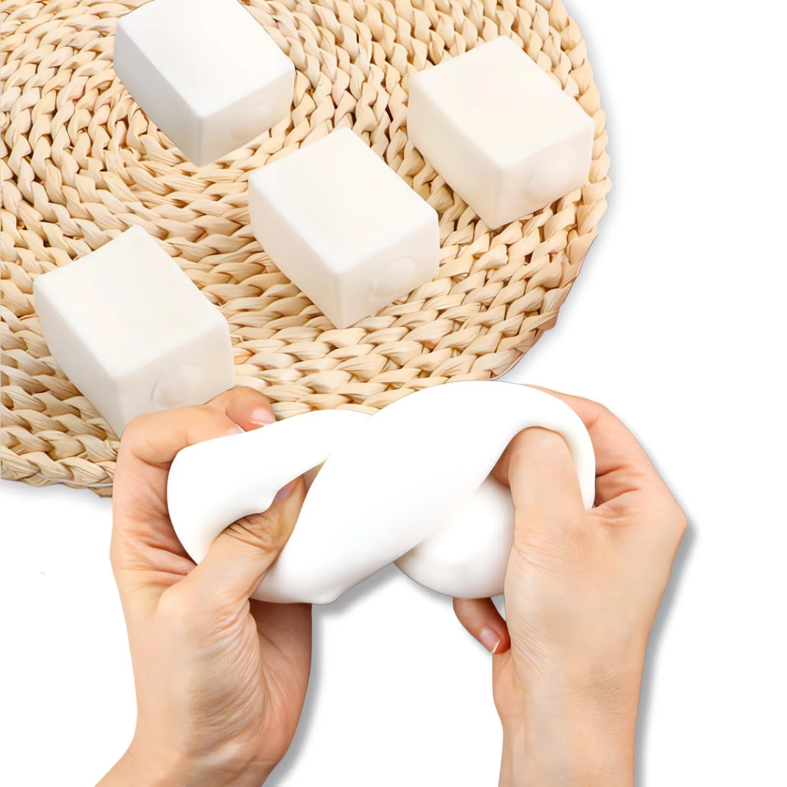 Squishy Tofu Stress Balls Autism Sensory Toys Stress & Anxiety Relief ...
