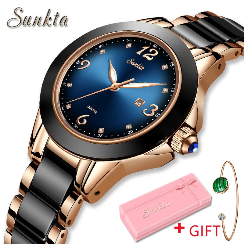 Women-s-Watches-SUNKTA-Ladies-Quartz-Watch-Fashion-Waterproof-Ceramic ...