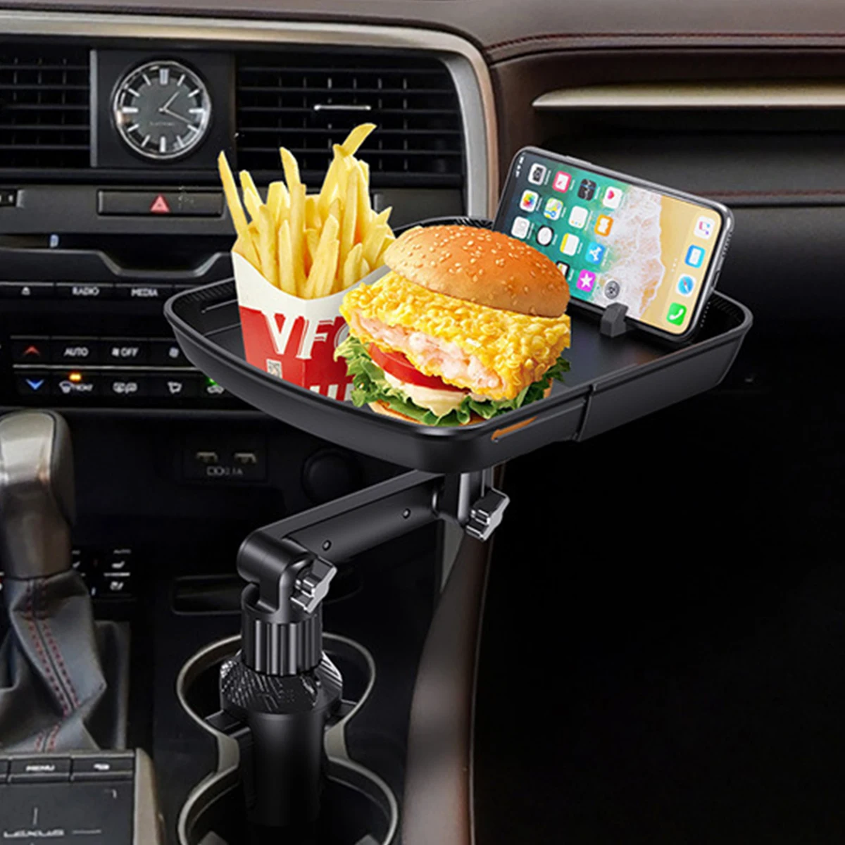 Car-Cup-Tray-Universal-360-Degree-Rotation-Food-Car-Tray-Table-Phone ...