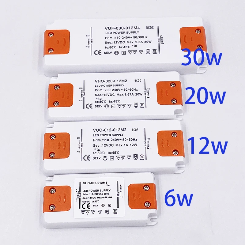 AC220V Tot DC12V Slim LED Power Supply 6W 12W 20W 30W AC100V-240V ...