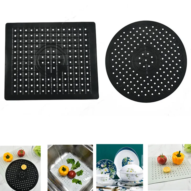Quick-Drain-Sink-Pad-Kitchen-Table-Anti-Slip-Soft-Rubber-Sink-Mat ...