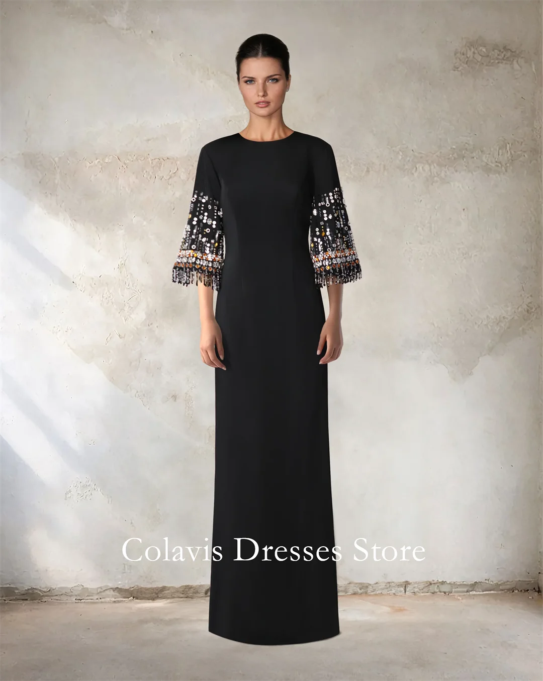 Colavis-Fashion-Customized-2024-New-Women-s-SEQUINED-SLEEVES-DRESS-Prom ...