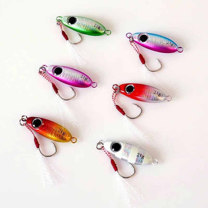 1PCS Micro Metal Jig Fishing Lures 5.5g/7.5g/10g/14g/17g/21g Shore Casting Jigging Spoon ...