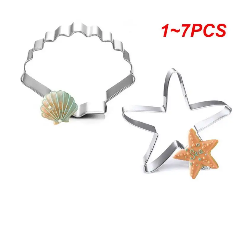 1-7PCS-Stainless-Steel-Cookie-Cutter-Biscuits-Shell-Hippocampus-Cookie ...