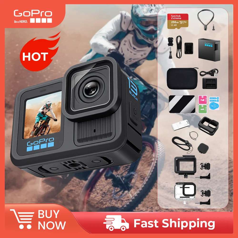 GoPro HERO 13 Black Action Camera HyperSmooth6.0 5.3K 60fps Video 27MP ...