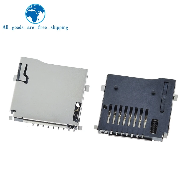 10PCS Push-Push Type TF Micro SD Card Socket Adapter Automatic PCB ...