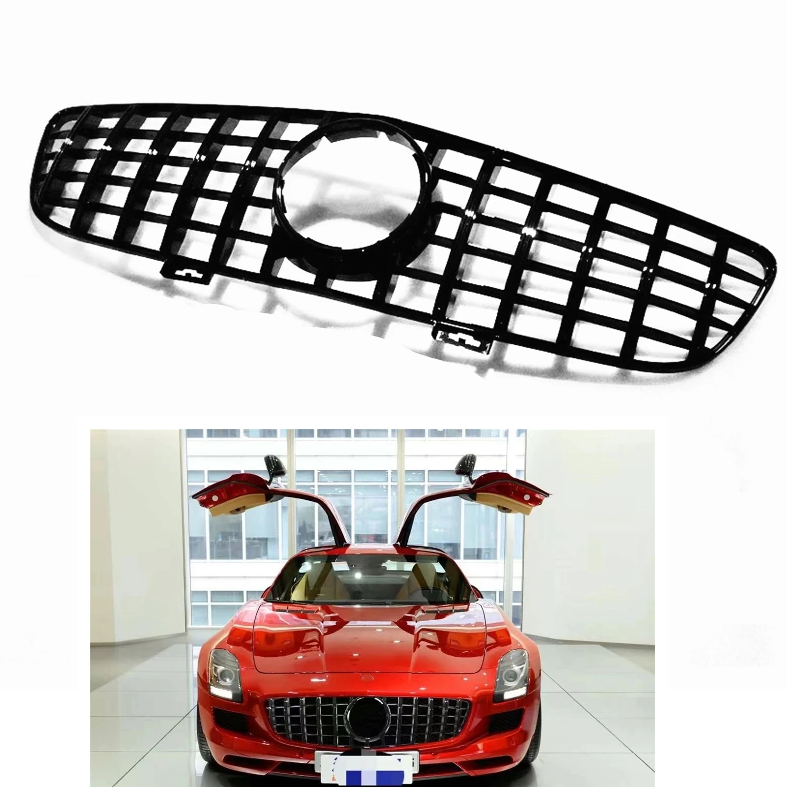 Front-Grille-Racing-Grills-For-Mercedes-Benz-C197-SLS-AMG-2010-2015-GT ...