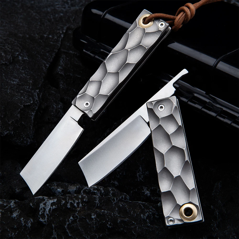 9Cr13Mov-Blades-Folding-knife-EDC-Self-Defense-Jackknife-Titanium-Alloy ...