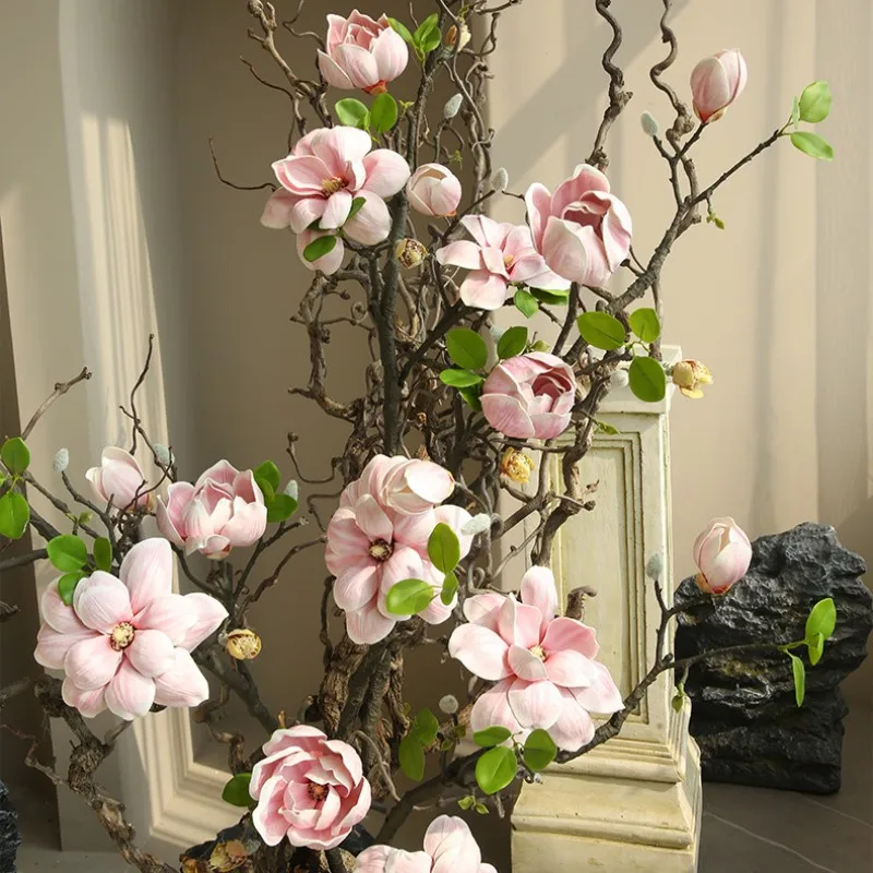 Pink Magnolia Flower Branch