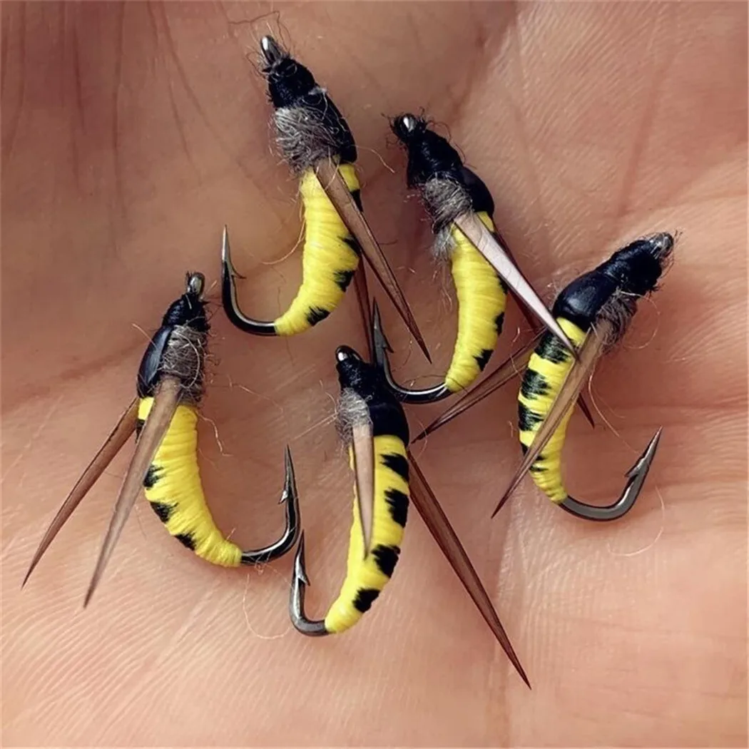 5Pcs-Realistic-Fly-Fishing-Flies-Artificial-Bionic-Flies-Insect-Lure ...
