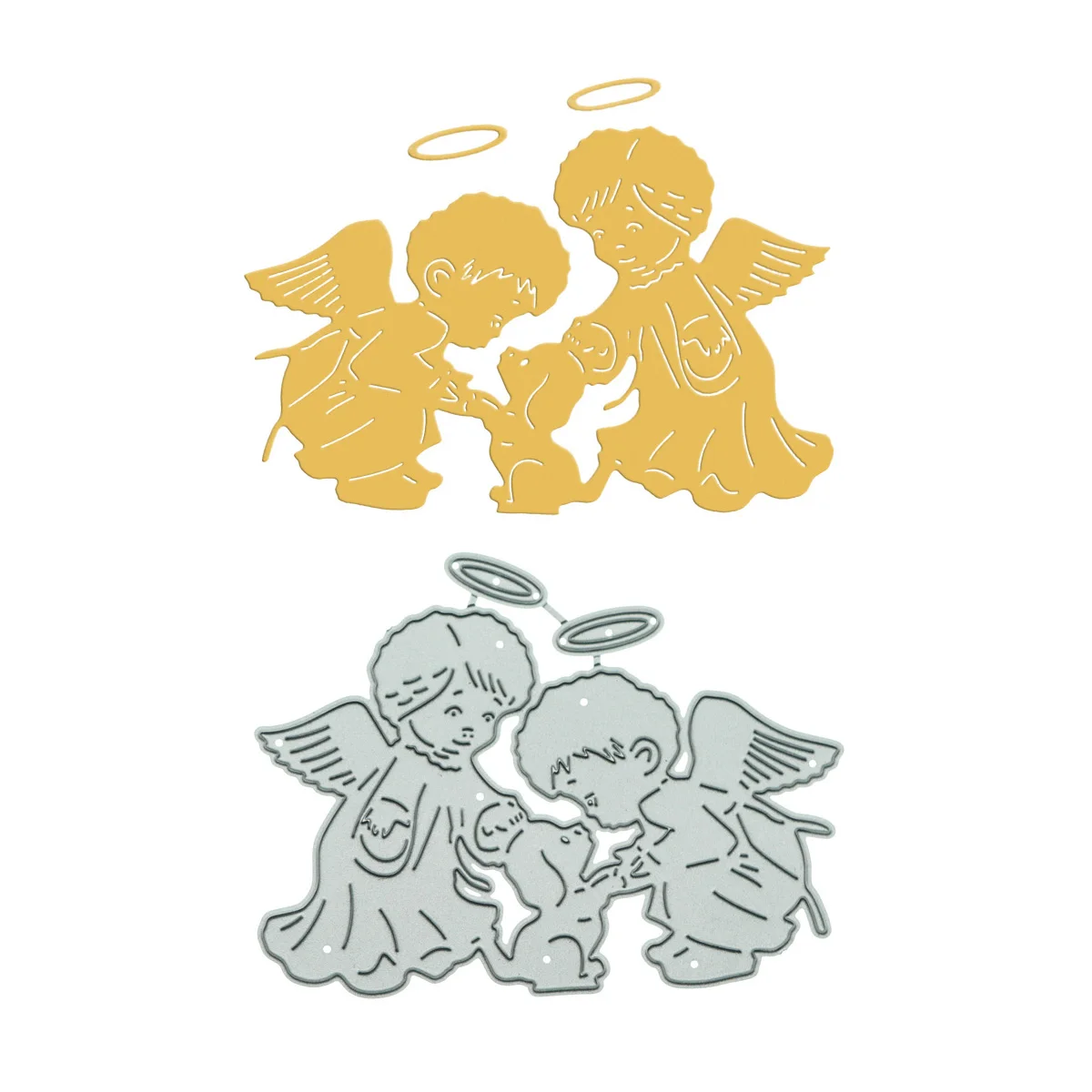 Cutting-Die-Cuts-Angel-Playing-with-Dog-Metal-Punch-Stencil-Handmade ...