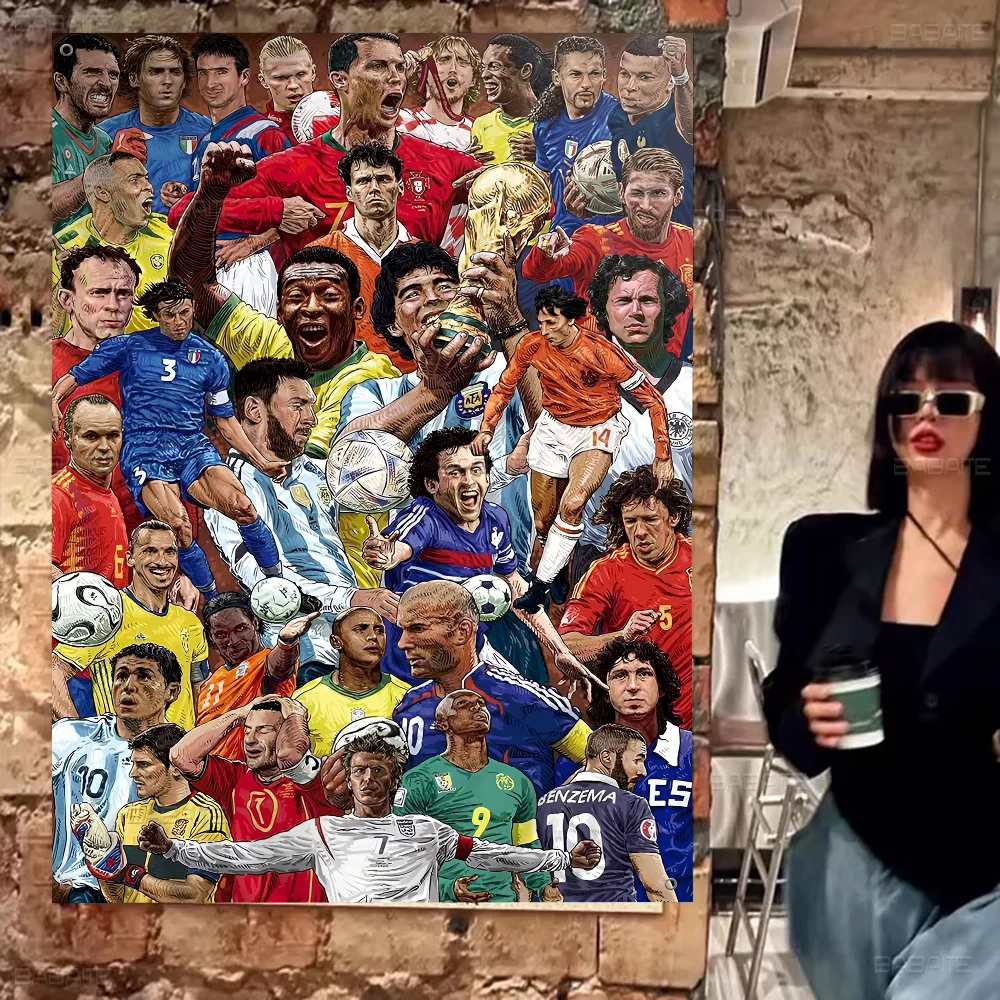 Soccer-Star-Wall-Art-Creative-Pattern-Hanging-Flag-Polyester-Printed ...