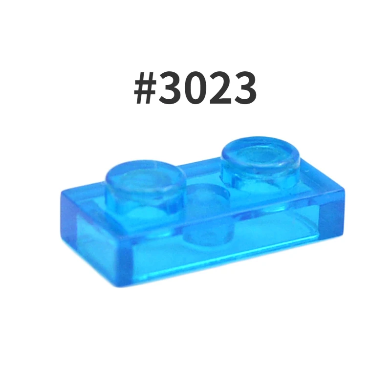 Building-Block-Thin-Bricks-Transparent-Color-1x2-Dots-100pcs-DIY-Parts ...