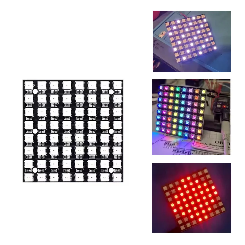 WS2812 LED 5050 RGB 8x8 64 Bit LED Matrix Module - AliExpress 502