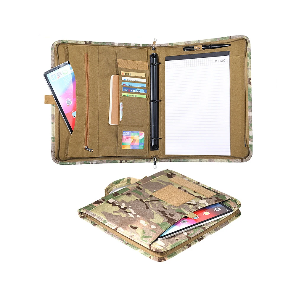 Outdoor Padfolio Ring Binder A4 Tactical Notebook Cover Protective Case ...