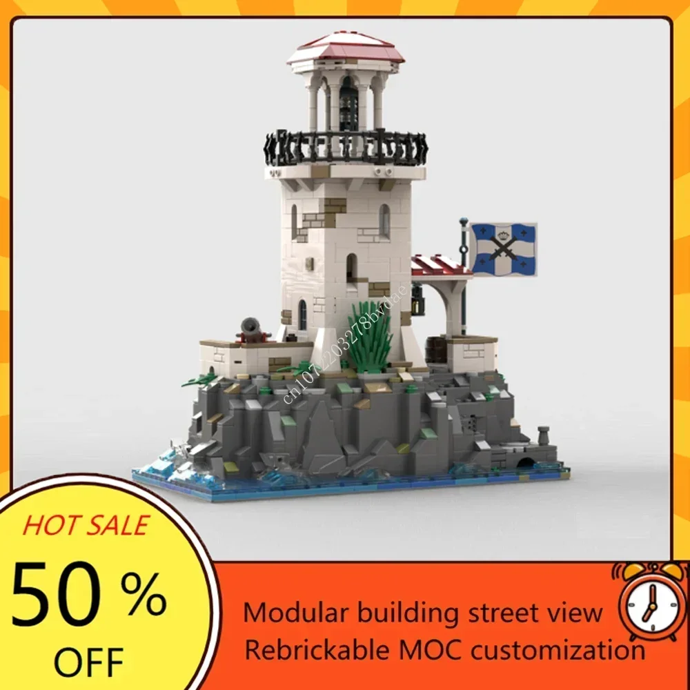1237PCS Customized MOC Pirate Series Imperial Lighthouse Model Building ...