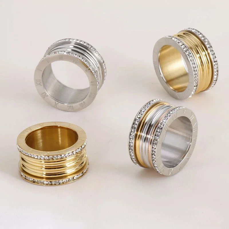 Elegant-Stainless-Steel-Large-Rings-for-Women-Roman-Alphabet-Shiny ...