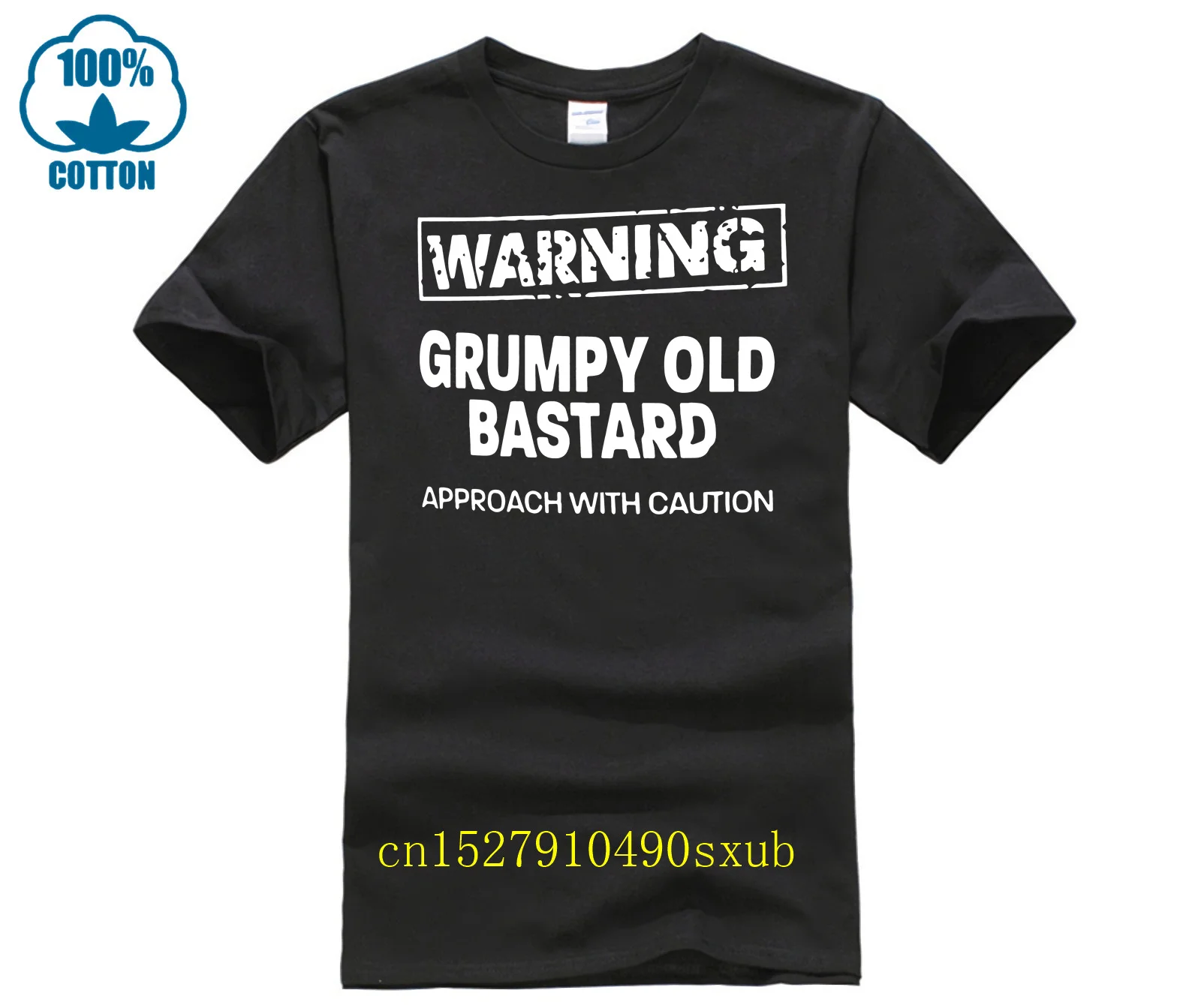 Man t shirt Warning Grumpy Old Bastard Approach With Caution Shirt ...