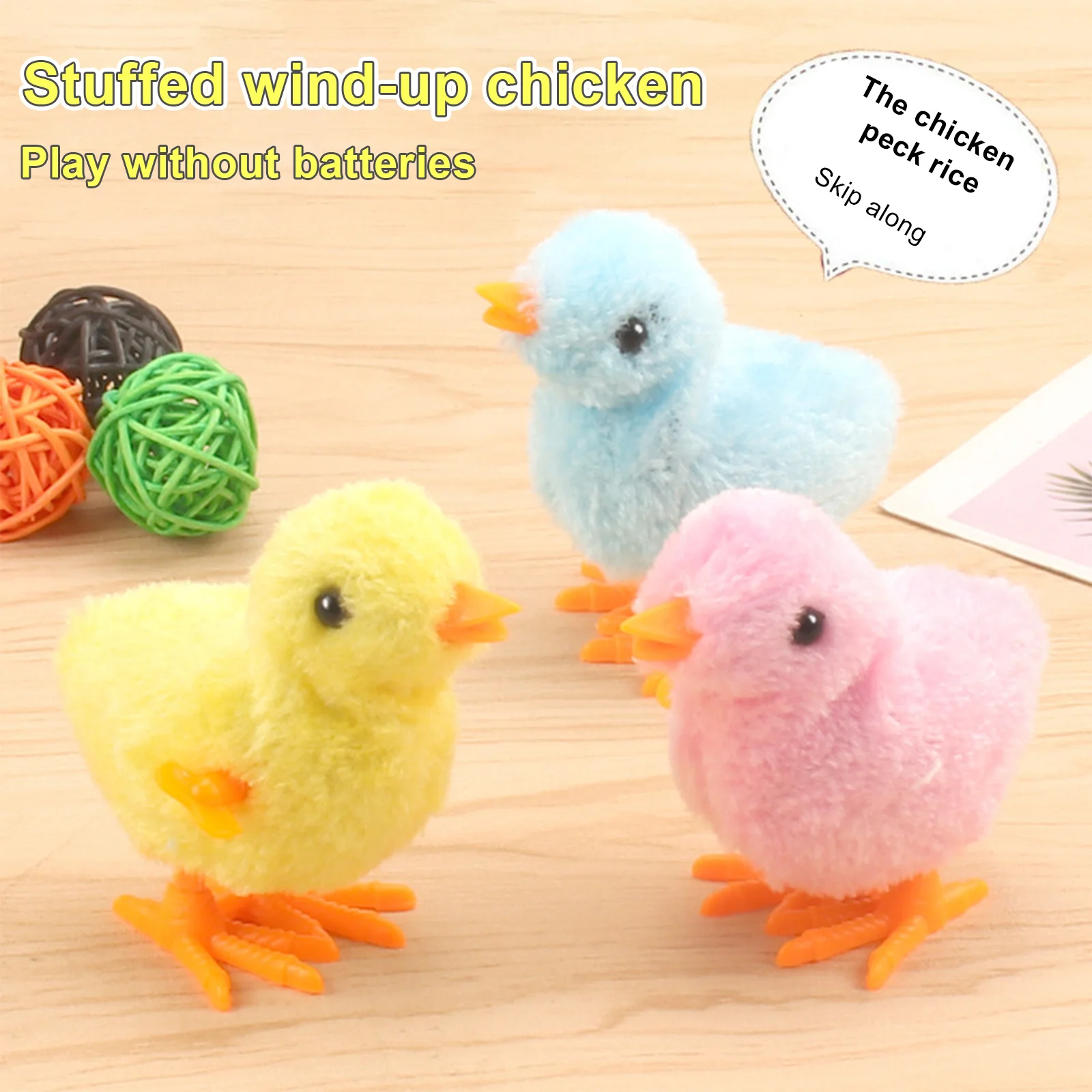 1PC-Chick-Wind-Up-Toys-Chick-Cute-Plush-Simulation-Educational-Walking ...
