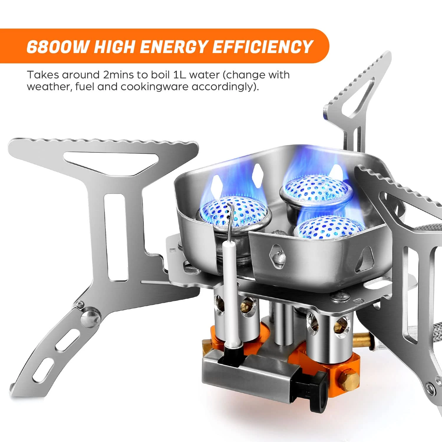 Outdoor Three Head Stove Camping Windproof Stove Portable Camping ...