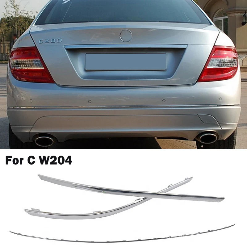 W204-Rear-Bumper-Chrome-Chromium-Trim-A-2048850921-2048851021 ...