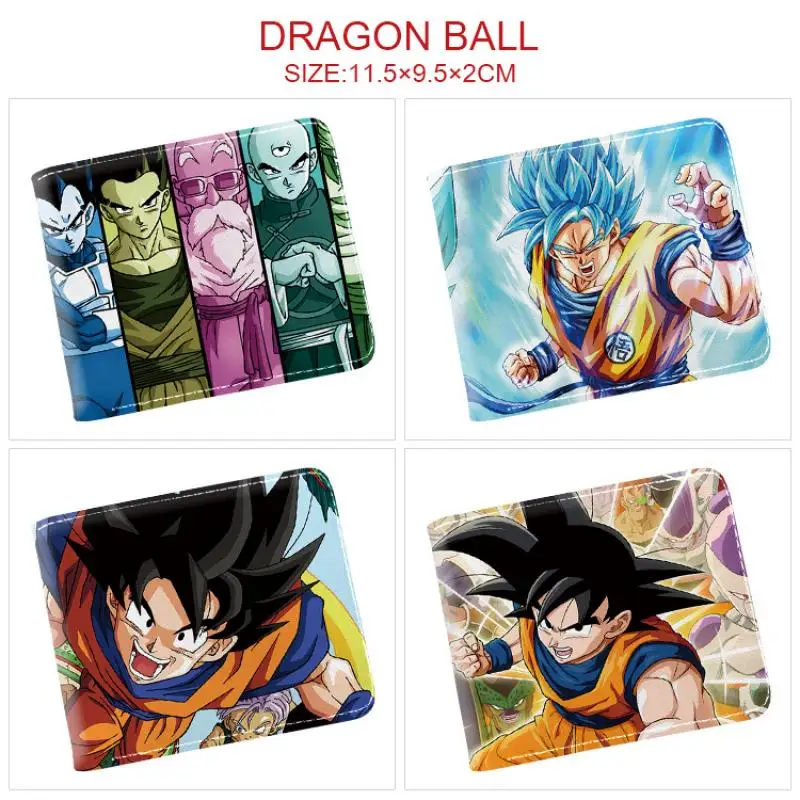 Cartera-corta-de-dibujos-animados-de-Super-Dragon-Ball-Z-dos-pliegues ...