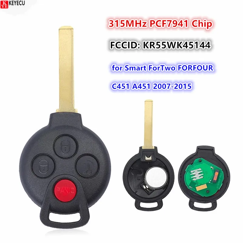 Keyecu Kr55wk45144 Remote Car Keyless Entry Key Fob Replacement For ...