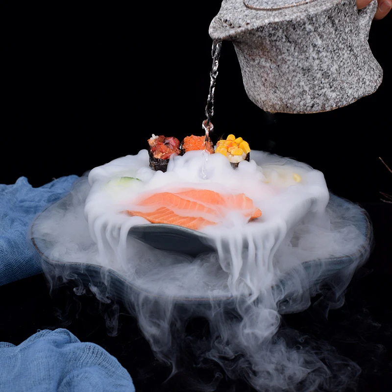 Ceramic-Tableware-Dry-Ice-Tray-Sashimi-Ice-Tray-Creative-Artistic ...
