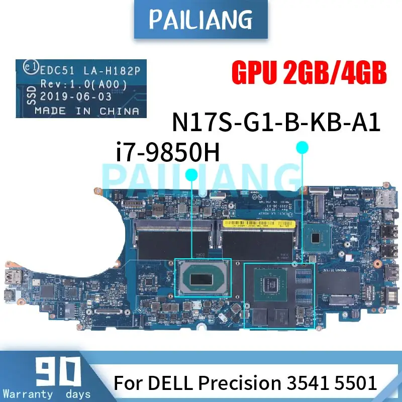 LA-H182P-For-DELL-Latitude-5501-Precision-3541-Laptop-Motherboard ...
