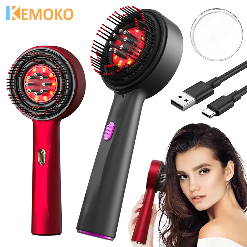 Electric Hair Massage Comb Vibration Scalp Care Oil Liquid Applicator ...