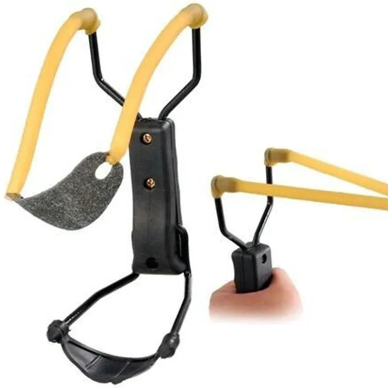 NEW-Outdoor-Hunting-Slingshot-Plastic-Catapult-Flat-Rubber-Band ...