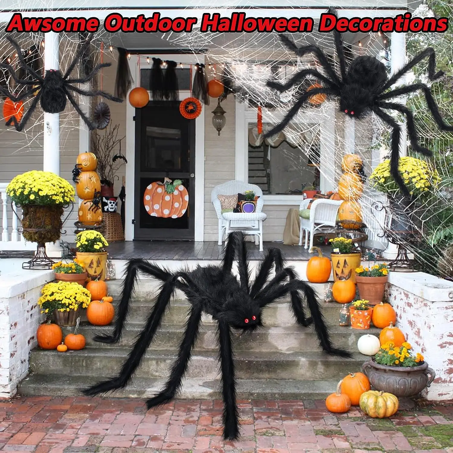 Halloween-Spider-Decor-Party-Decoration-Realistic-Super-Plush-Spider ...
