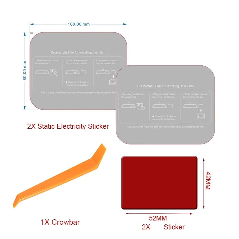 For-70mai-DDPAI-SAFECAM-VIOFO-AZD0ME-TiESFONG-Electrostatic-StickerS ...