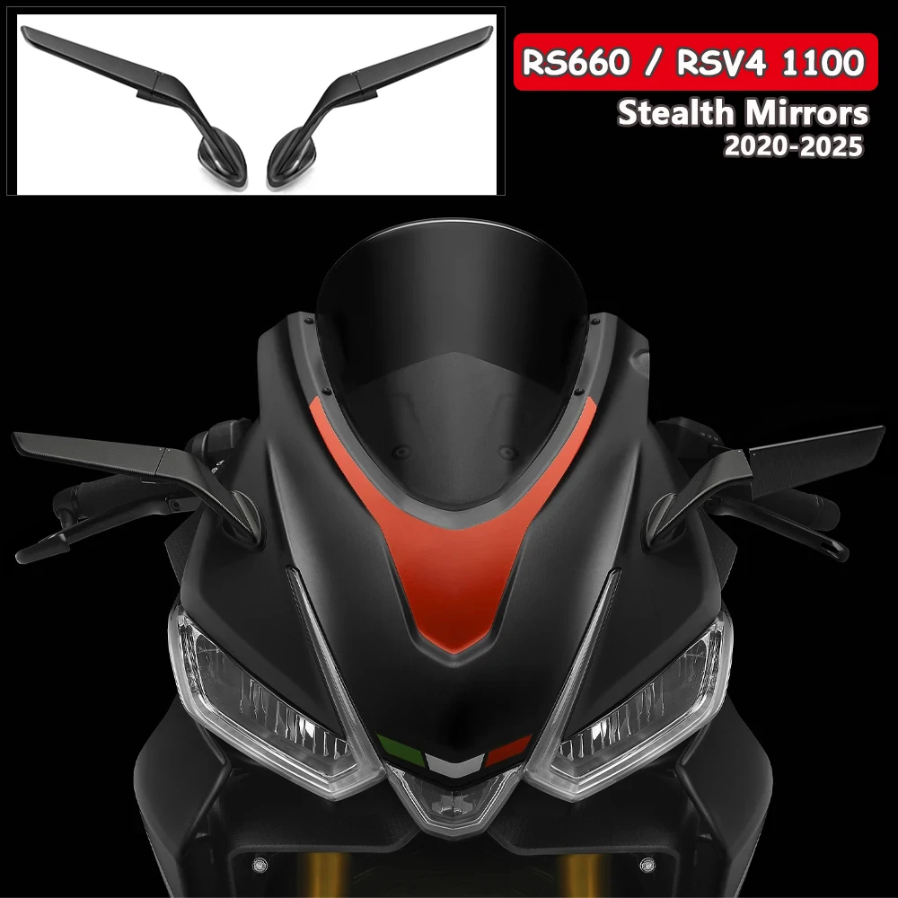 For Aprilia RS660 / RSV4 1100 Mirrors Stealth Mirrors Sports Winglets ...