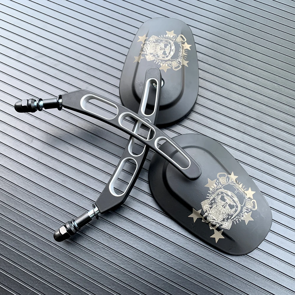 Motorcycle-Rear-View-Rearview-Side-Mirrors-For-Harley-Dyna-Electra ...