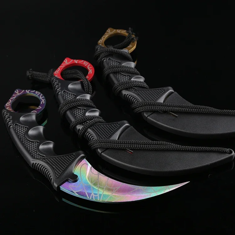 Fixed-Blade-Hunting-Knife-with-Sheath-cs-go-Karambit-Knife-Survival ...