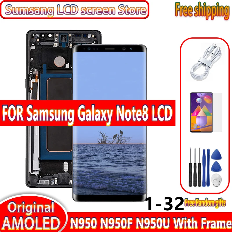 Original-Super-AMOLED-For-Samsung-Galaxy-Note8-LCD-NOTE-8-N950A-N950U ...